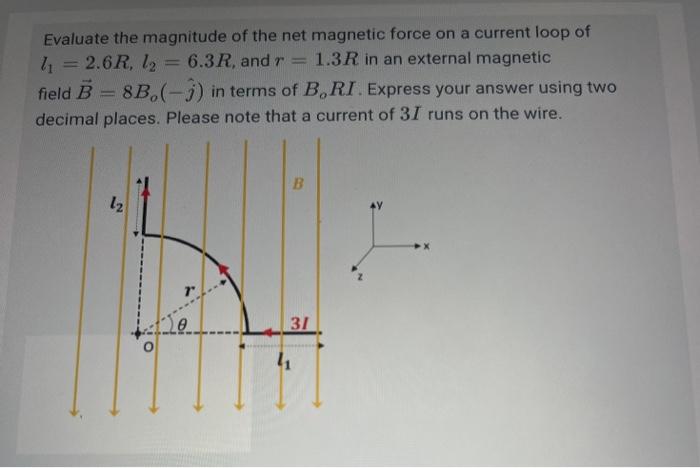Solved Evaluate the magnitude of the net magnetic force on a | Chegg.com