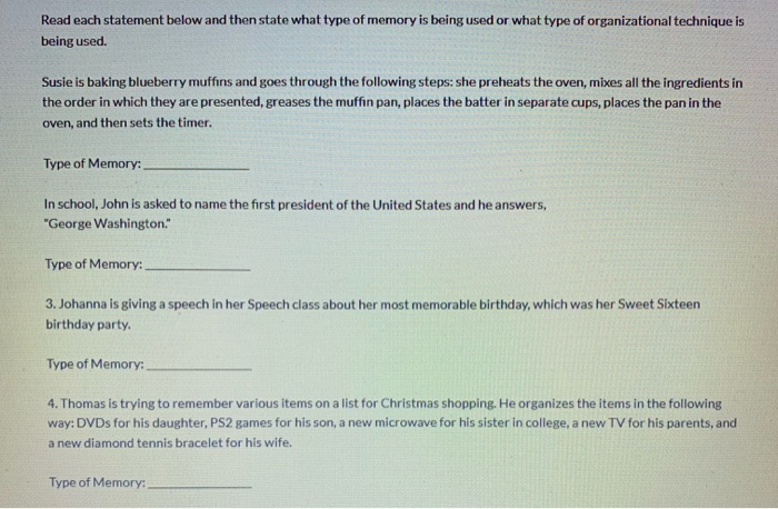 Solved Read each statement below and then state what type of | Chegg.com