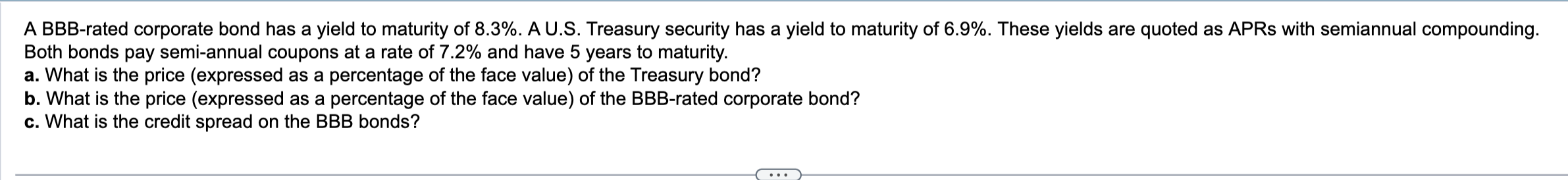 A BBB-rated corporate bond has a yield to maturity of | Chegg.com