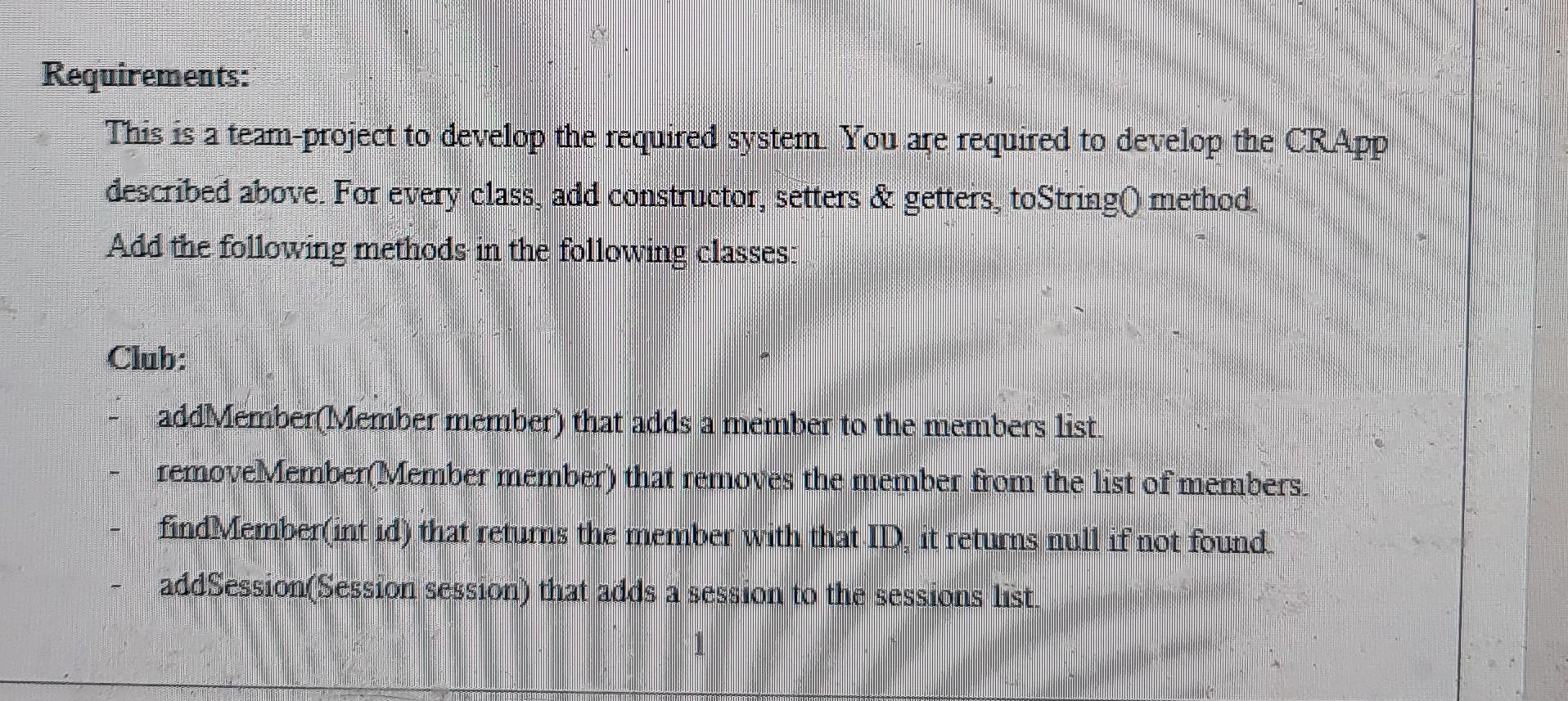Solved Club Registration System Requirements: This is a | Chegg.com