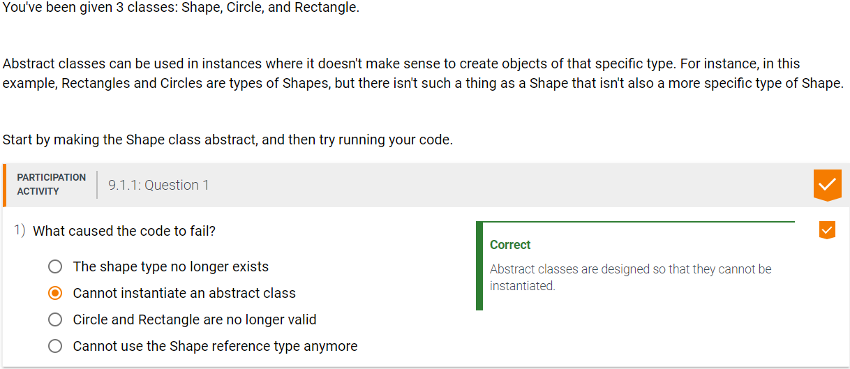 Solved You've been given 3 ﻿java classes: Shape, Circle, and | Chegg.com