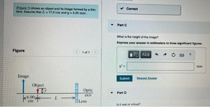 Solved (Figure 1) shows an object and its image formed by a | Chegg.com