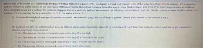 Solved Where dons all the water go? According to the | Chegg.com