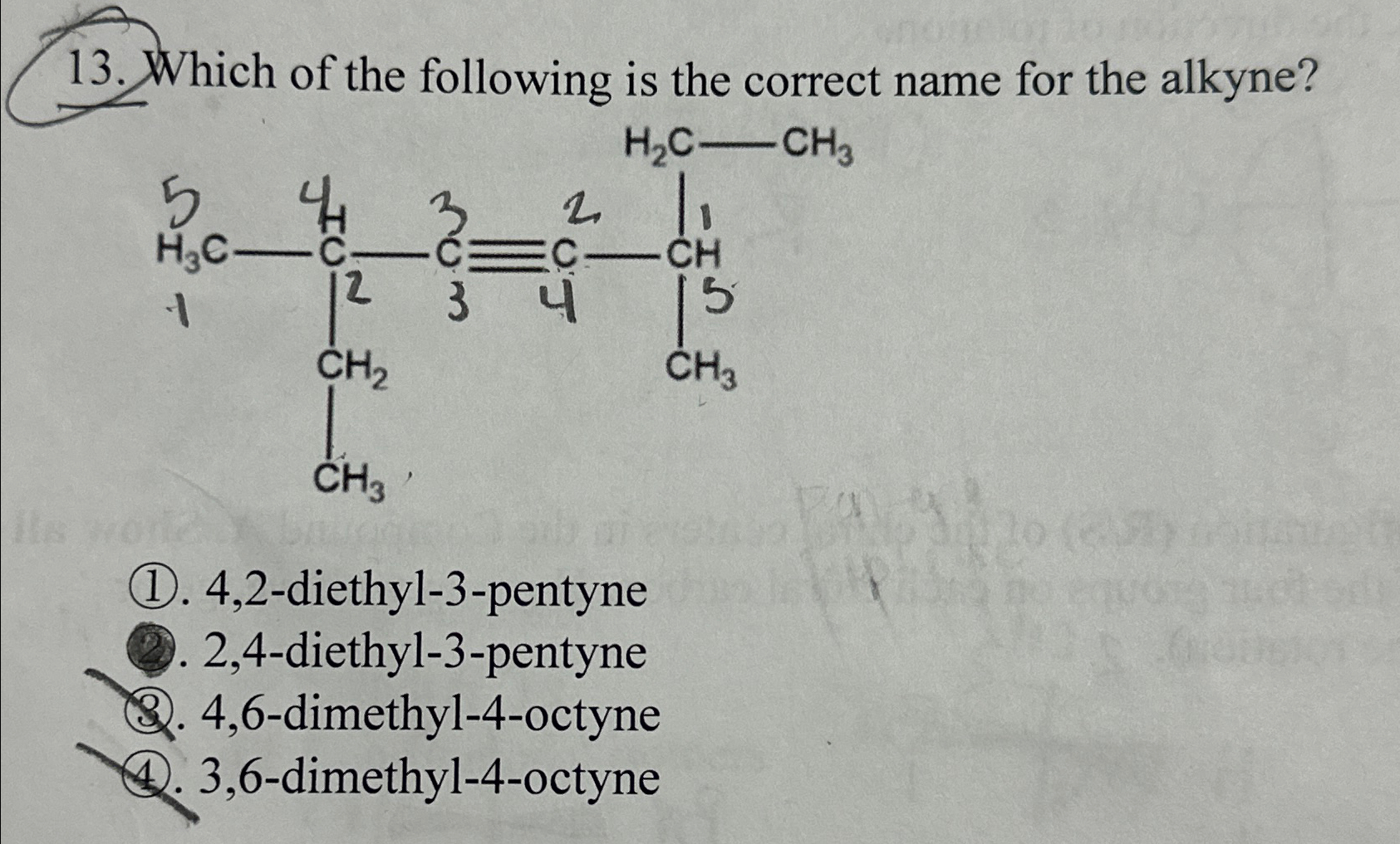 Solved Which of the following is the correct name for the | Chegg.com