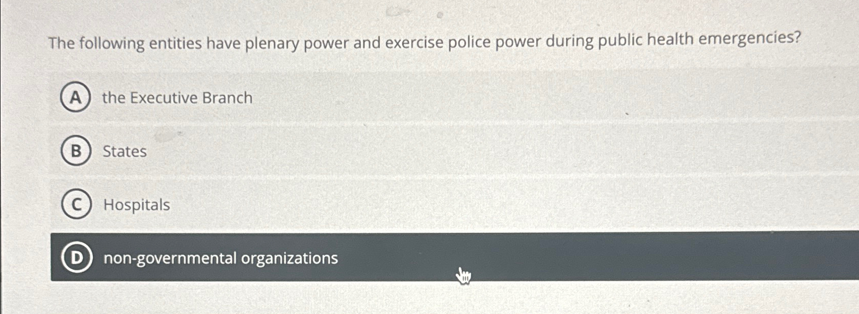 The following entities have plenary power and | Chegg.com