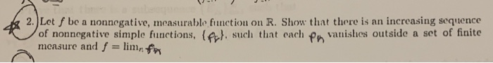 Solved 2. Let f be a nonnegative, measurable function on R. | Chegg.com