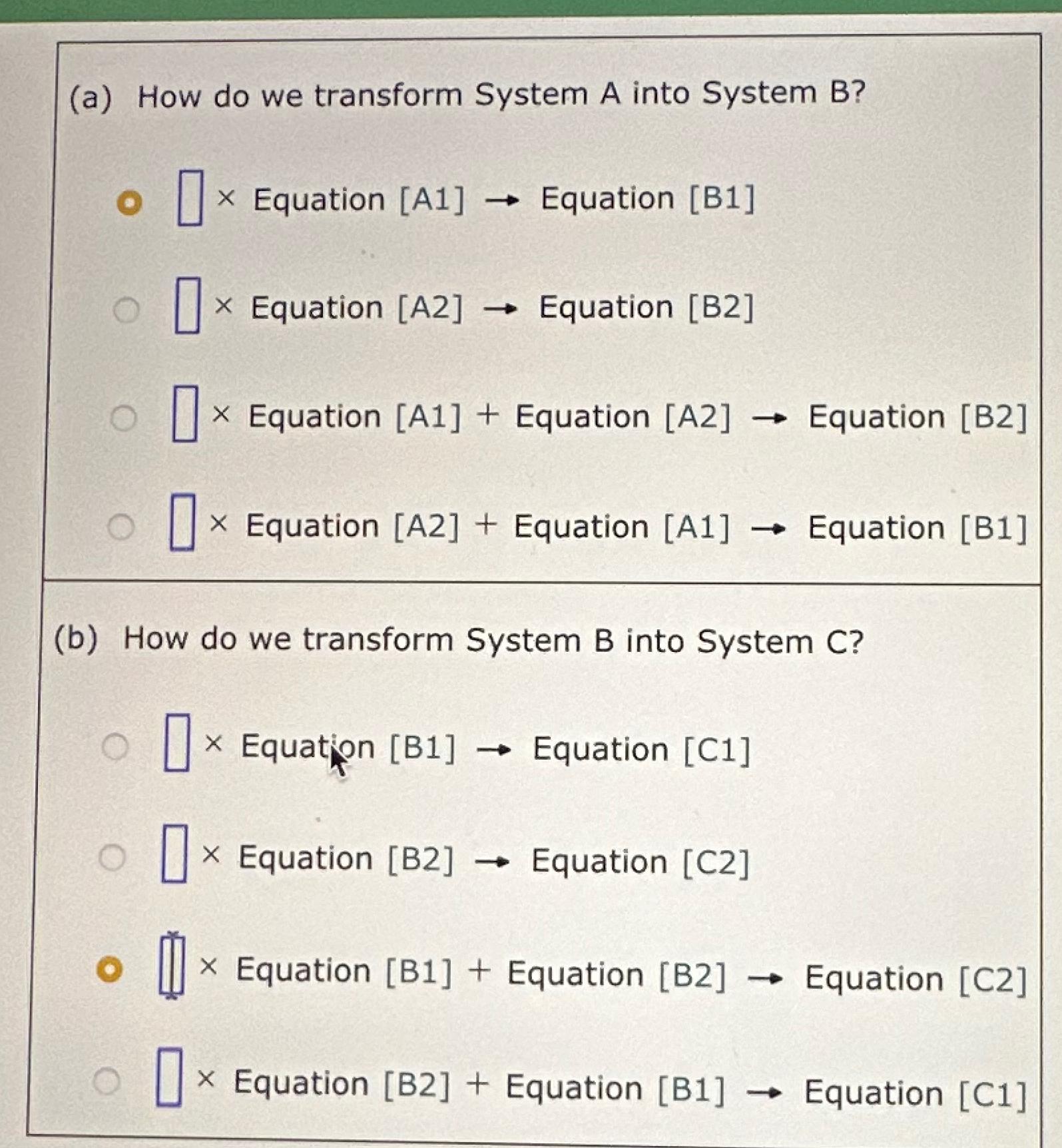 Solved Consider the following three systems of linear | Chegg.com