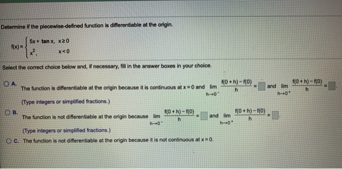 Solved Determine If The Piecewise Defined Function Is
