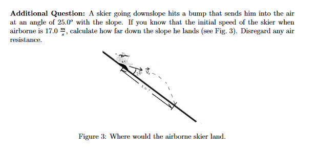 Solved Additional Question: A skier going downslope hits a | Chegg.com