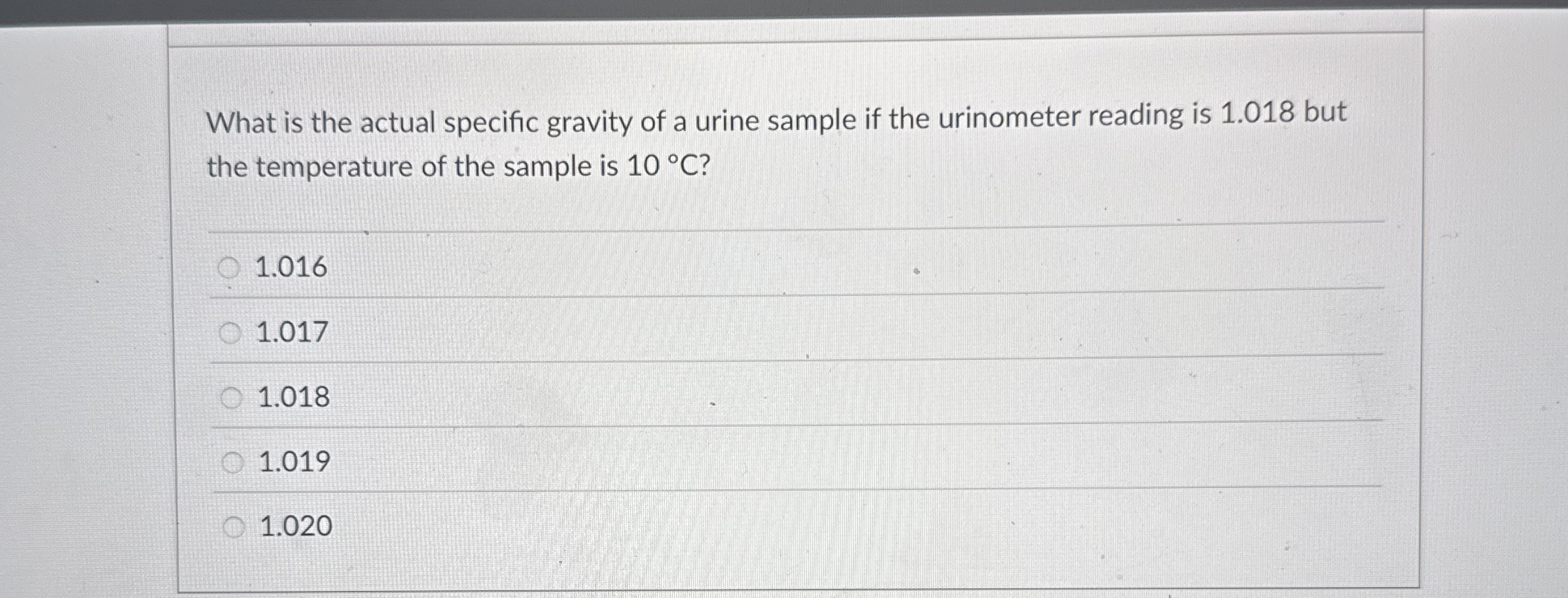 High Quality SOLUTION What is the actual specific gravity of a urine ...