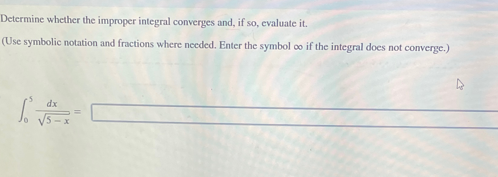 Solved Determine whether the improper integral converges | Chegg.com