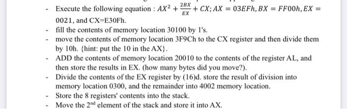 Solved use assembly language to preform the following task ( | Chegg.com
