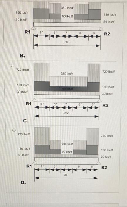 Solved The structure below has a live load of 60psf, the | Chegg.com