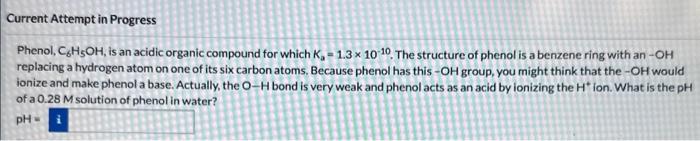 Solved Phenol, C6H5OH, is an acidic organic compound for | Chegg.com