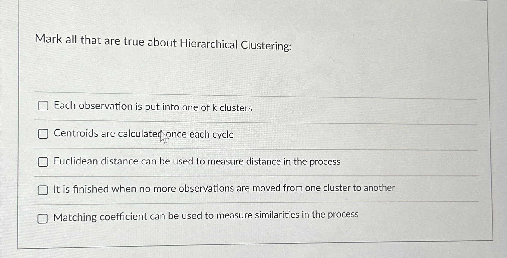 Solved Mark all that are true about Hierarchical | Chegg.com