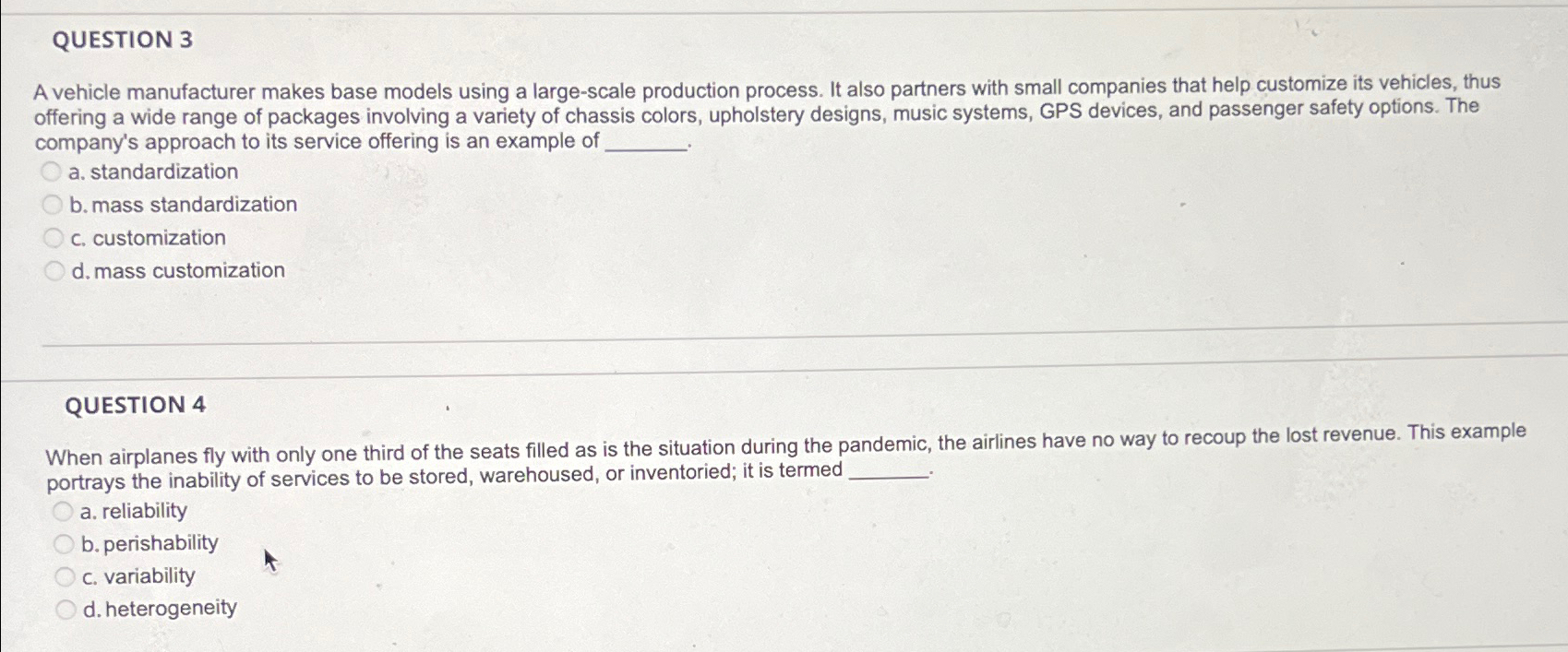 Solved QUESTION 3A vehicle manufacturer makes base models | Chegg.com