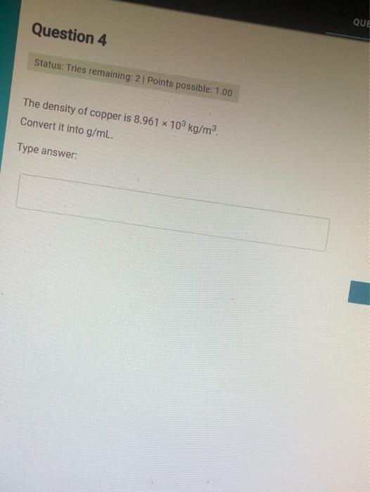 Solved QUESTION REVIEW Question 1 Status: Tries remaining: 1 | Chegg.com