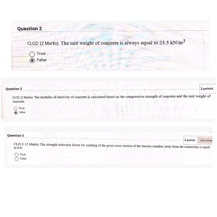 Solved Question 2 CLO2: (2 Marks) The unit weight of | Chegg.com