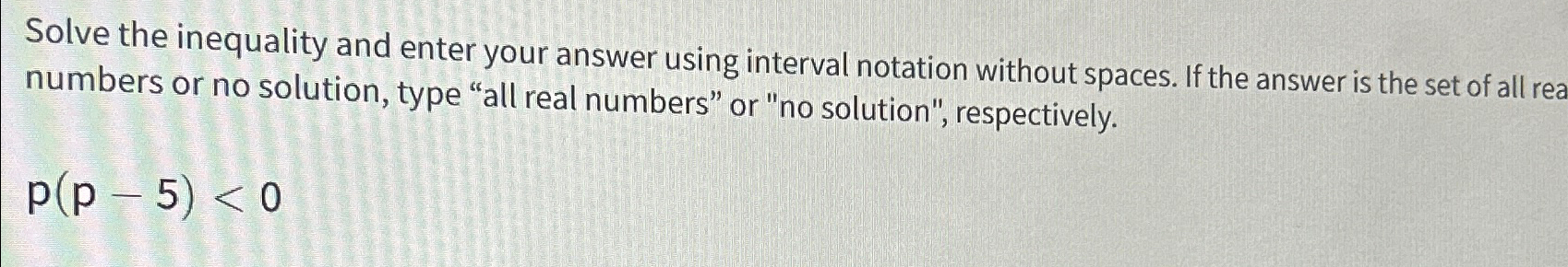 Solved Solve the inequality and enter your answer using | Chegg.com