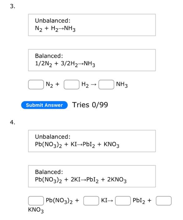 Solved H2+O2→H2O2 H2+O2→H2O Tries 0/99 Unbalanced: | Chegg.com