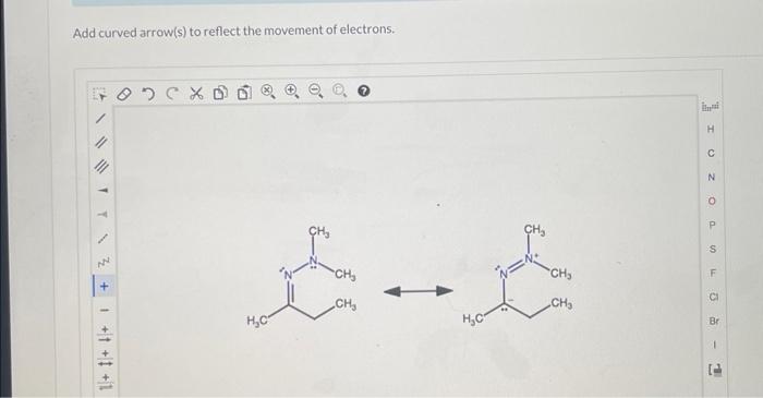 Solved Add curved arrow(s) to reflect the movement of | Chegg.com