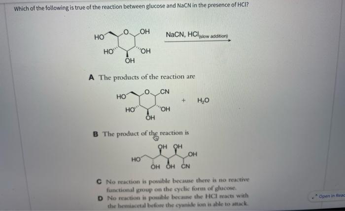 Solved The open-chain form of fructose exists in equilibrium | Chegg.com