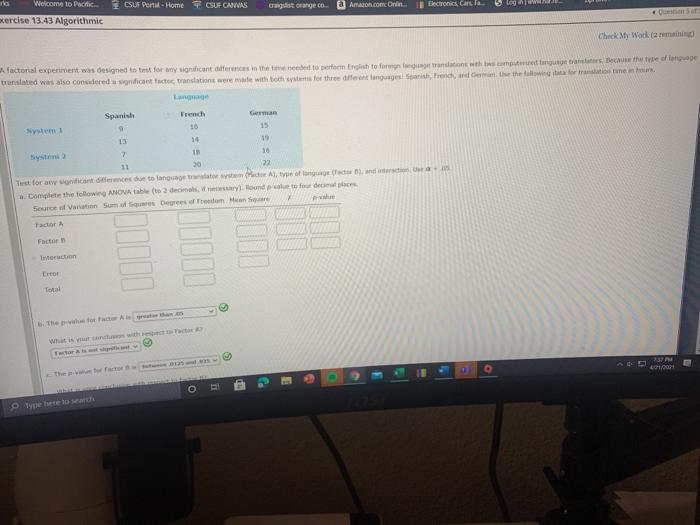 Solved CSUF Ponta - Home CSUF CANVAS Castorage.co Amazon.com | Chegg.com