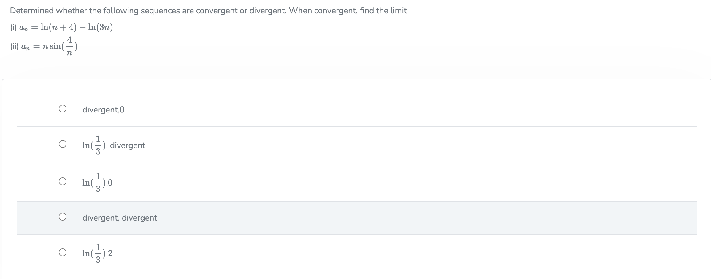 Solved Determined whether the following sequences are | Chegg.com