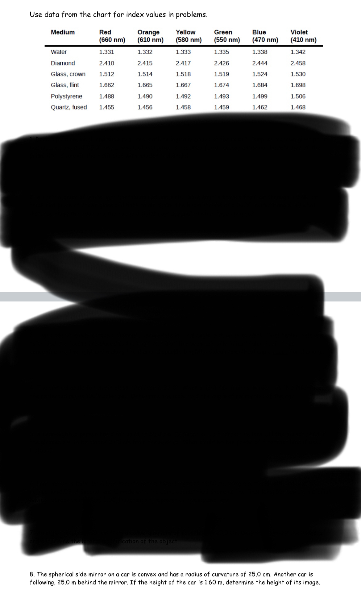 Solved Use data from the chart for index values in | Chegg.com