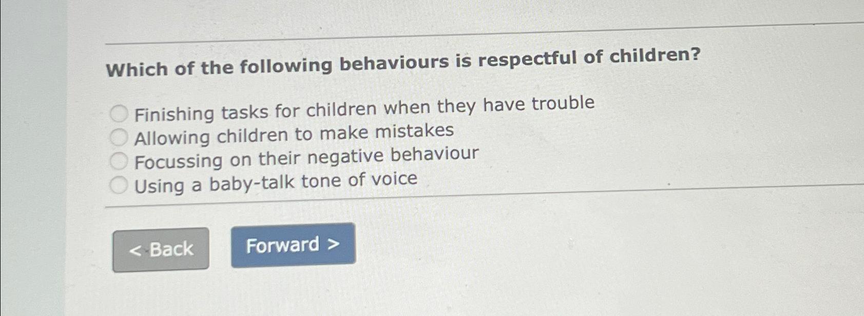Solved Which of the following behaviours is respectful of | Chegg.com