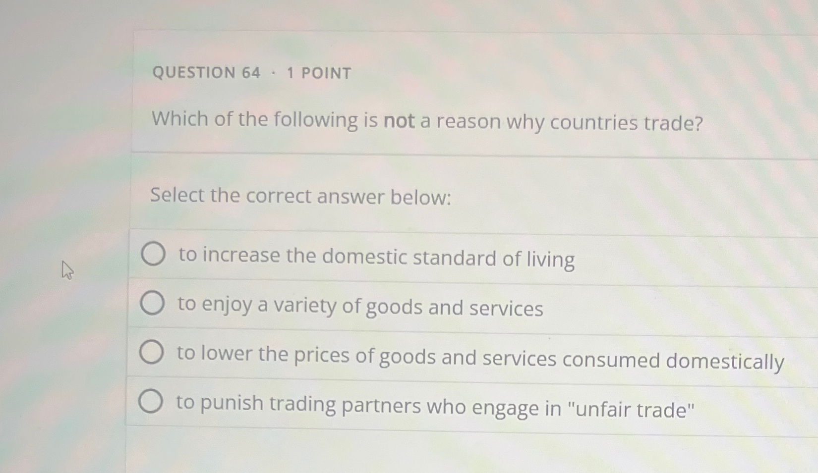 Solved QUESTION 64 - 1 ﻿POINTWhich of the following is not a | Chegg.com