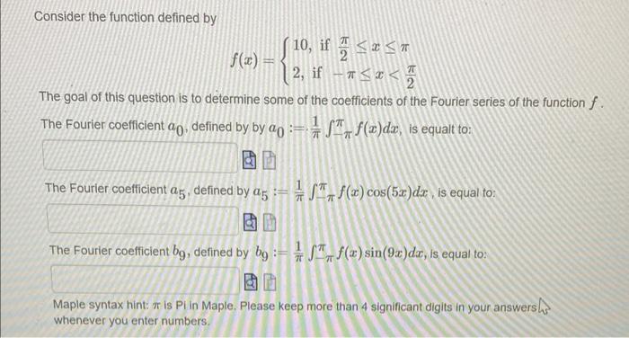 Solved Consider the function defined by f(x)={10, if | Chegg.com