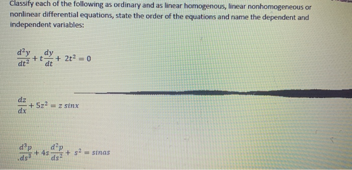 Solved Classify each of the following as ordinary and as | Chegg.com