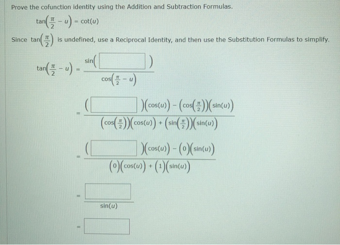 Solved Prove the cofunction identity using the Addition and | Chegg.com