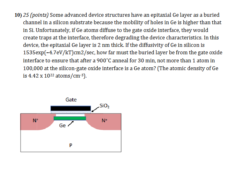 Some advanced device structures have an ﻿epitaxial Ge | Chegg.com