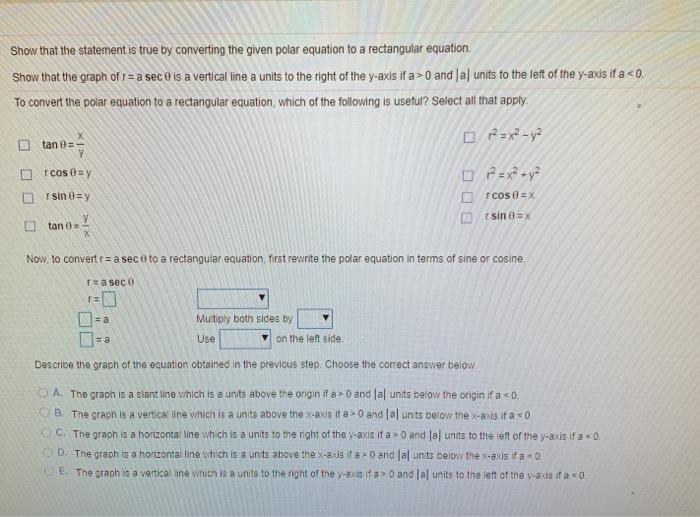 Solved Show that the statement is true by converting the | Chegg.com