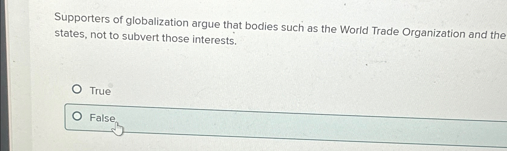 Solved Supporters of globalization argue that bodies such as | Chegg.com