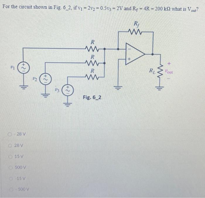 Solved For the circuit shown in Fig. 6_2, if v1=2v2=0.5v3=2V | Chegg.com