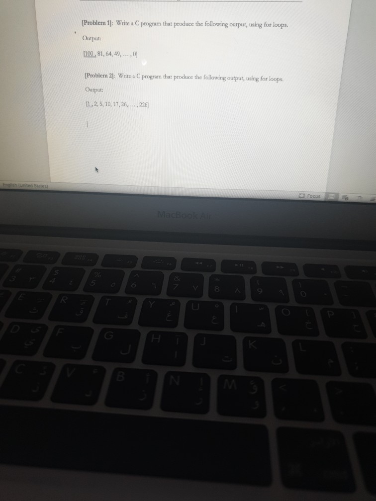 Solved [Problem 1]: Write a C program that produce the | Chegg.com