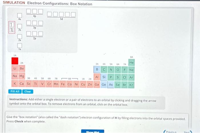 Solved SIMULATION Electron Configurations: Box Notation 3d | Chegg.com