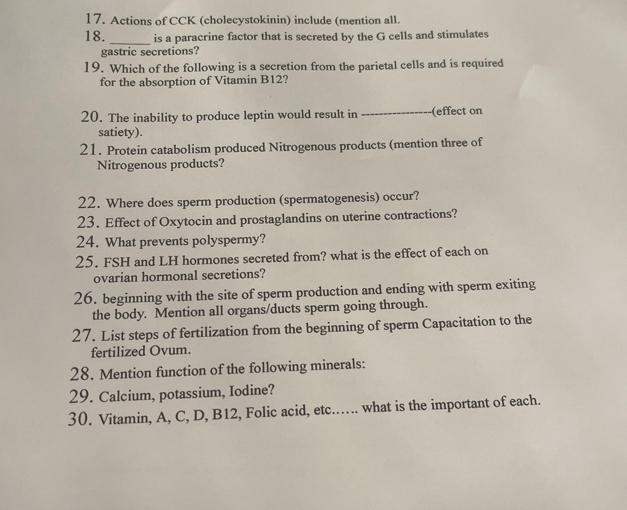 Solved Actions of CCK (cholecystokinin) ﻿include (mention | Chegg.com