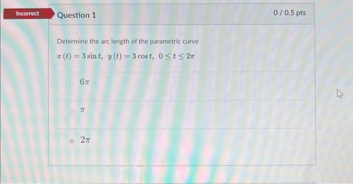 Solved Determine the arc length of the parametric curve | Chegg.com