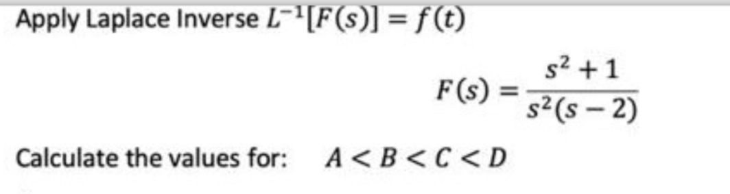 Solved Apply Laplace Inverse | Chegg.com