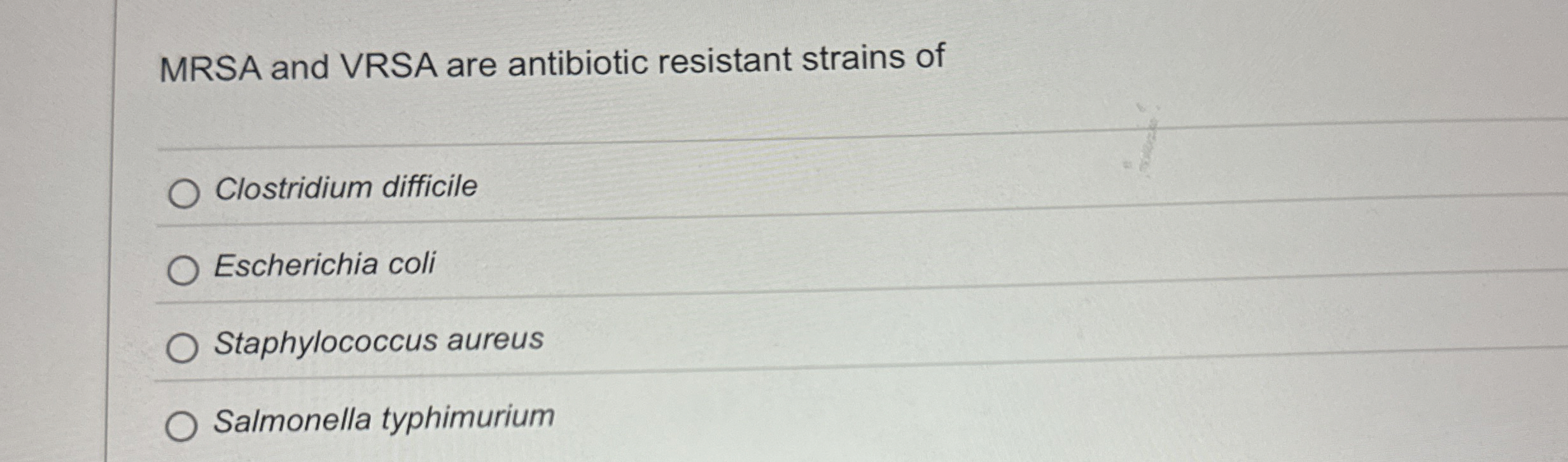 High Quality SOLUTION MRSA and VRSA are antibiotic resistant strains ...