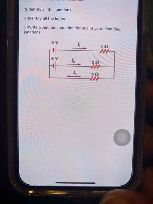 Solved 1)Identify all the junctions 2)Identify all the loops | Chegg.com