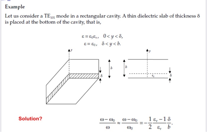 Solved Example Let us consider a TE101 mode in a rectangular | Chegg.com