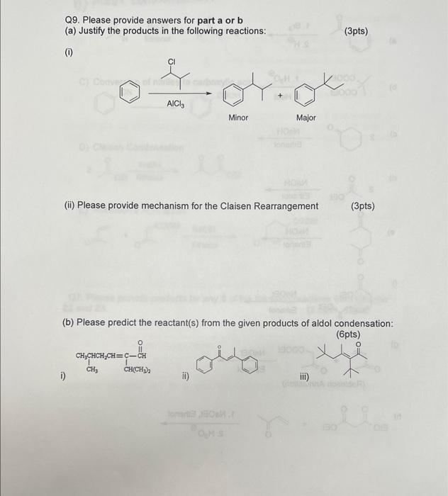 Solved Q9. Please provide answers for part a or b (a) | Chegg.com