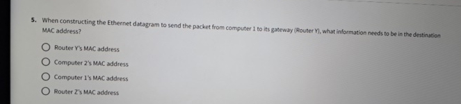 Solved When Constructing The Ethernet Datagram To Send The