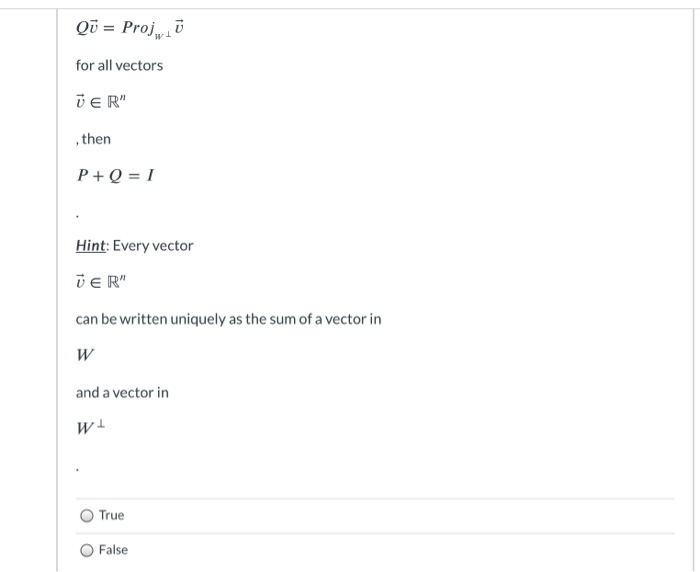 Solved If an пXp matrix U has orthonormal columns, then UUT= | Chegg.com
