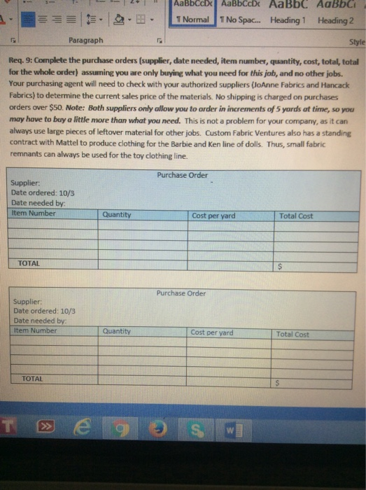 Font P aragraph Req. 4 The production engineers | Chegg.com